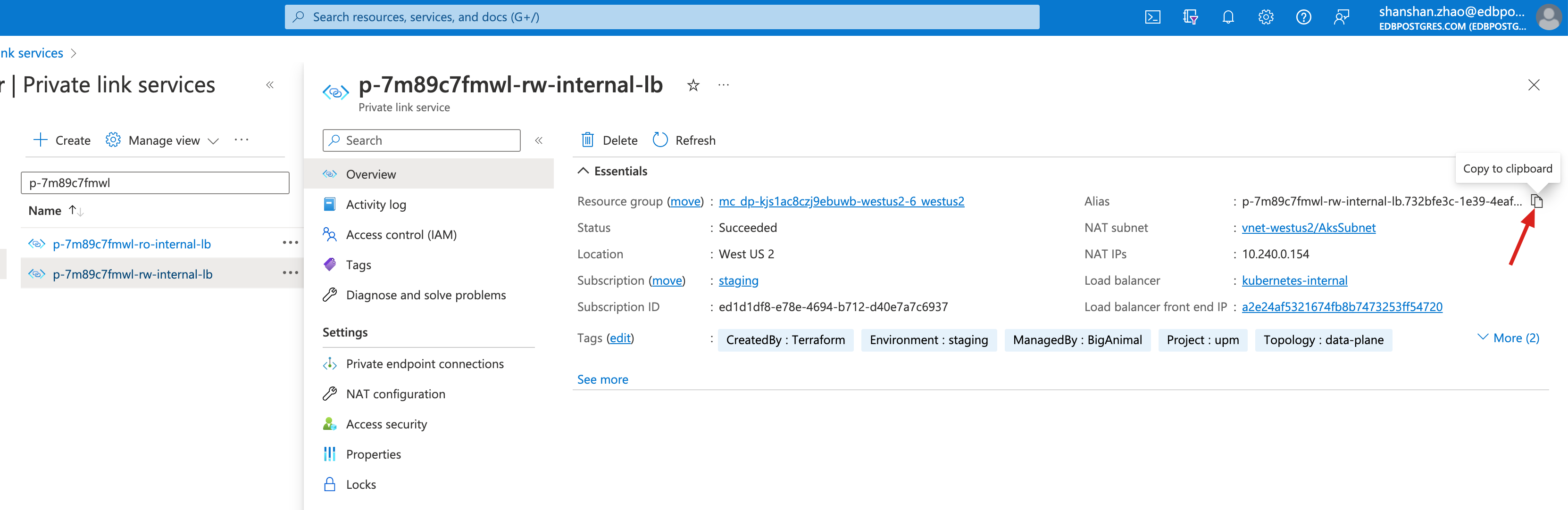Azure Connect To Private Cluster With Azure Private Link Service In A Different Account